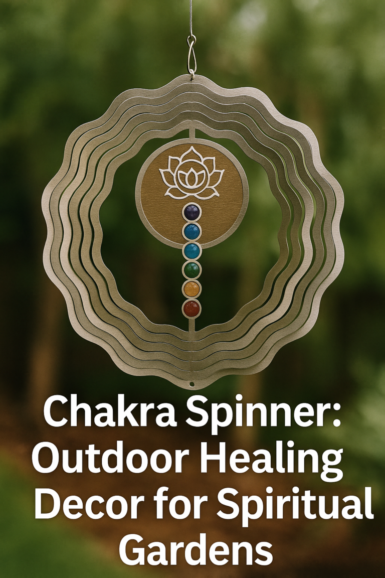 Chakra Spinner: Outdoor Healing Decor for Spiritual Gardens