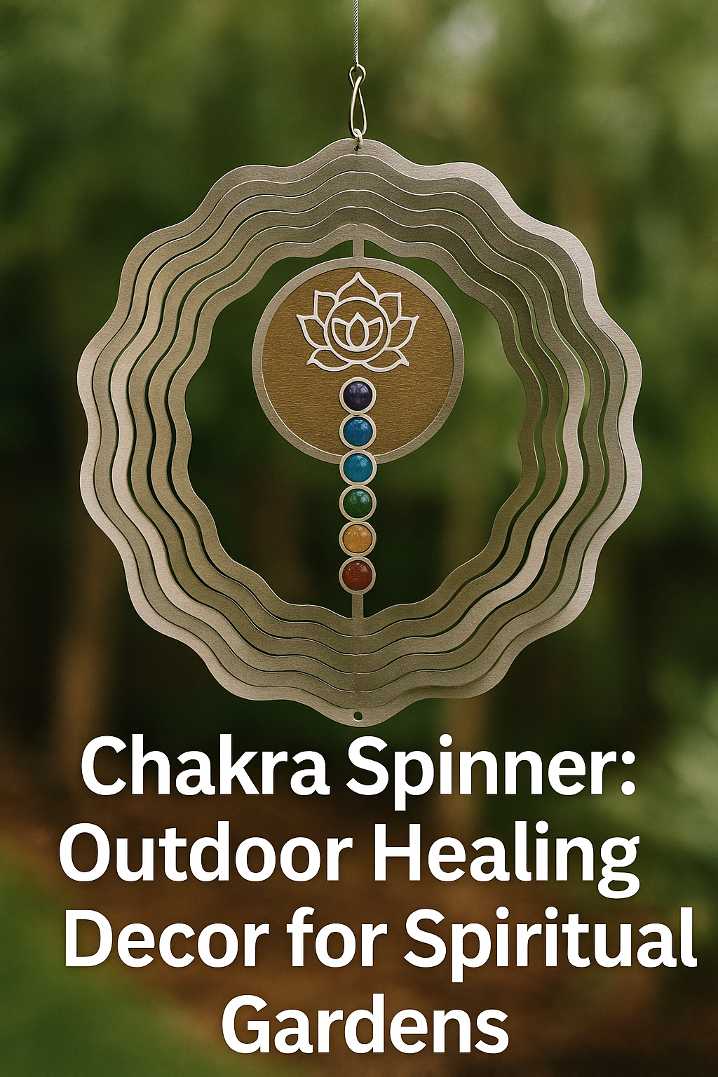 Chakra Spinner: Outdoor Healing Decor for Spiritual Gardens