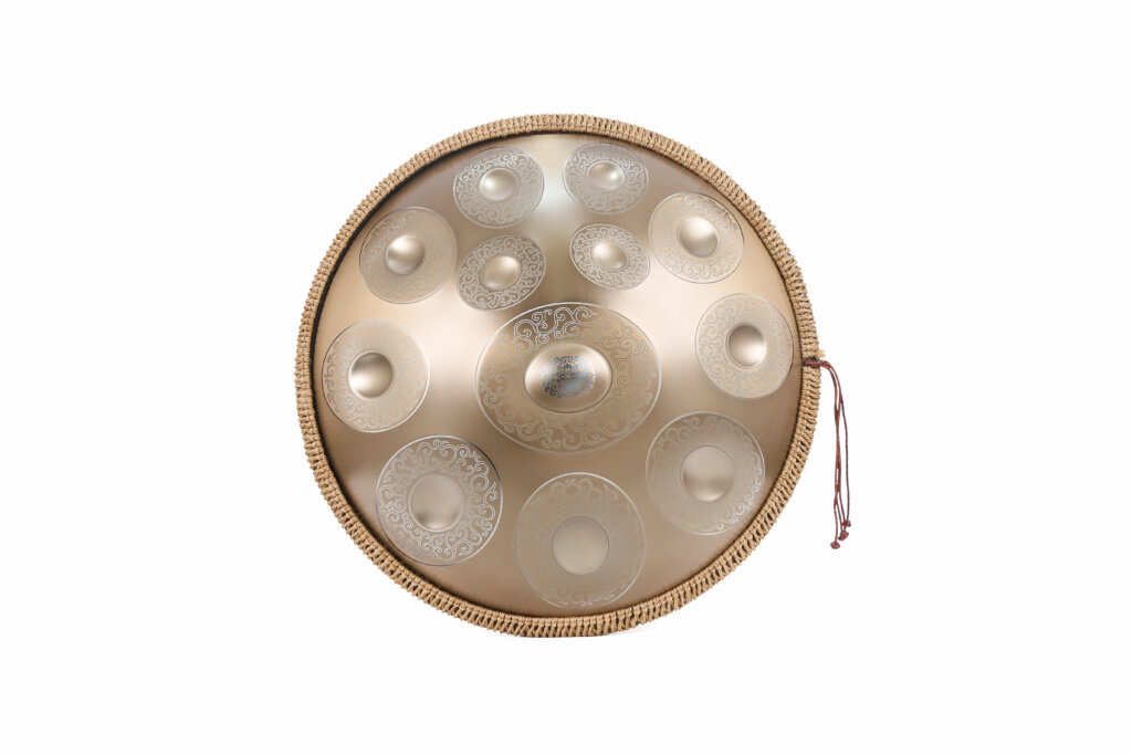 Golden Auspicious Cloud Handpan Drum 12 Tones | Custom Sound Healing ...